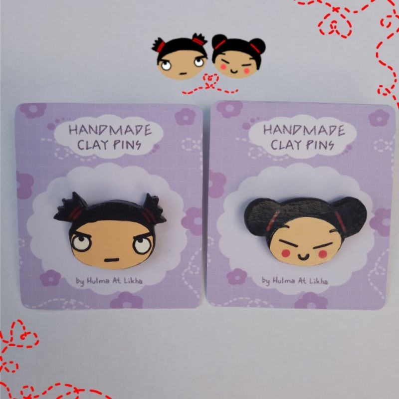 PUCCA AND GARU AIR DRY CLAY PINS | Shopee Philippines