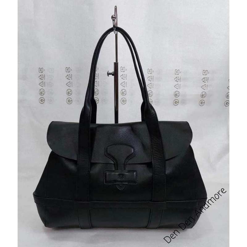 AUTHENTICC LOEWE HANDBAG WITH POUCH LEATHER BLACk | Shopee Philippines