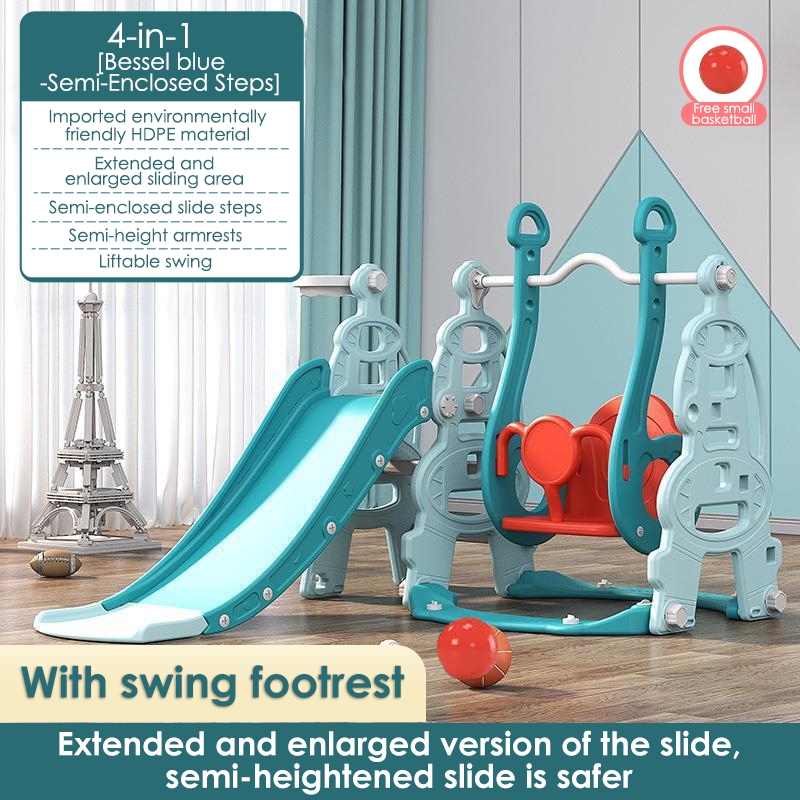 4 In 1 Swing and Slide for Kids Play Swing Sets Playpen Slide for Kid ...