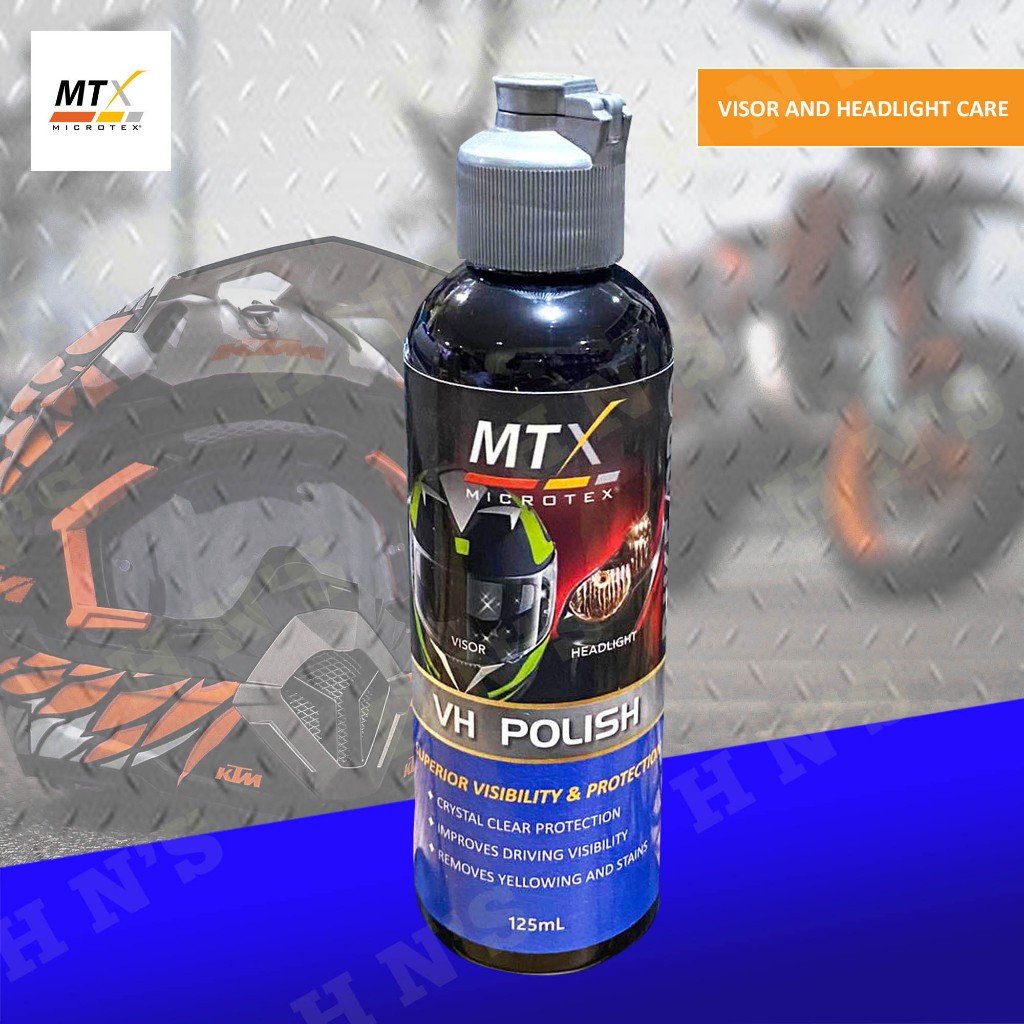 Microtex ( MTX ) Motorcycle Bike Visor and Headlight VH Polish 125ml ...