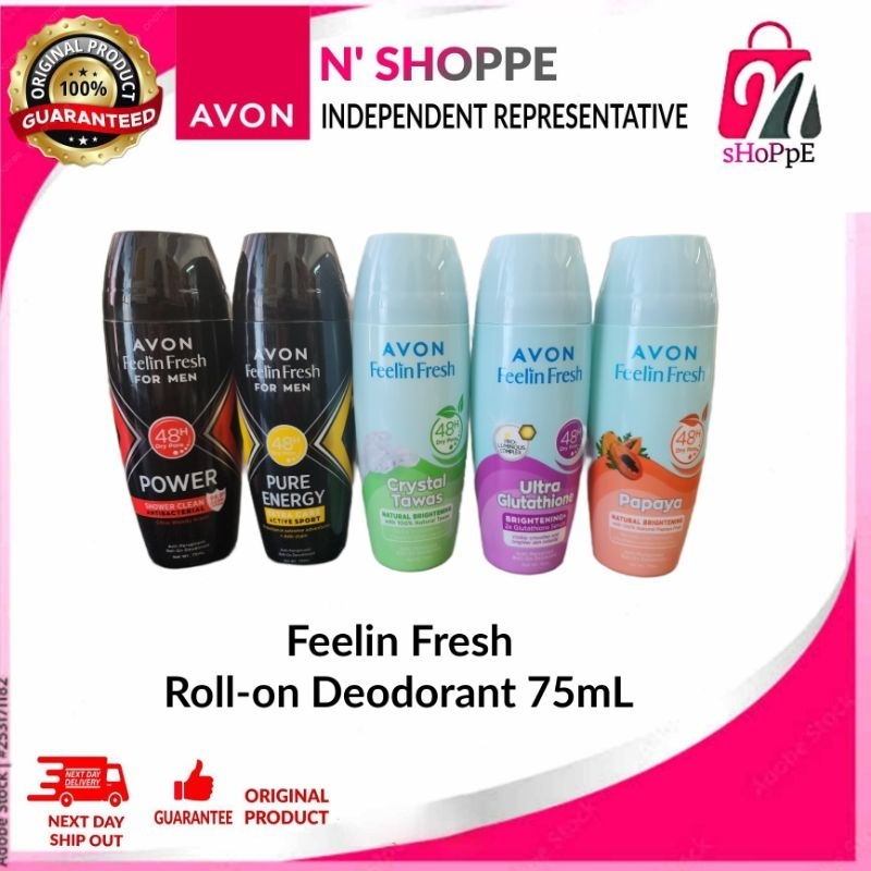 Avon Feelin Fresh Anti-perspirant Roll-on Deodorant Power Glutathione ...