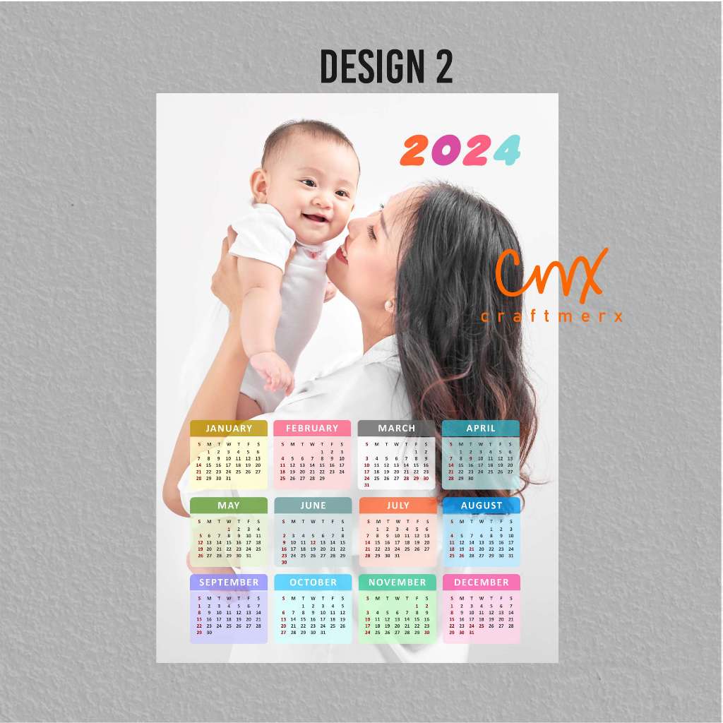 12 x 17 inches 2024 POSTER CALENDAR PERSONALIZED wall calendar | Shopee ...