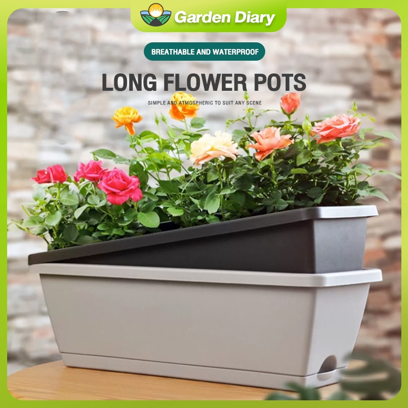 Vegetable Planting Pots Rectangular resin balcony home planting hollen ...