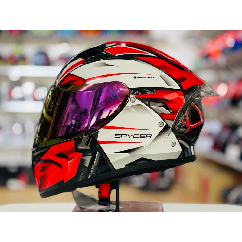 Spyder Phoenix + Strada Fullface Helmet w/ (Free Clear Visor) | Shopee ...