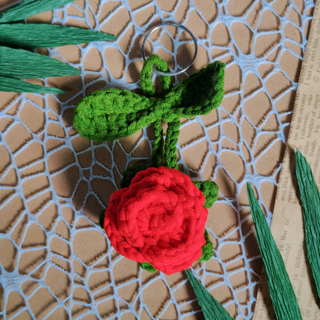 ROSE CROCHET KEYCHAIN | Shopee Philippines