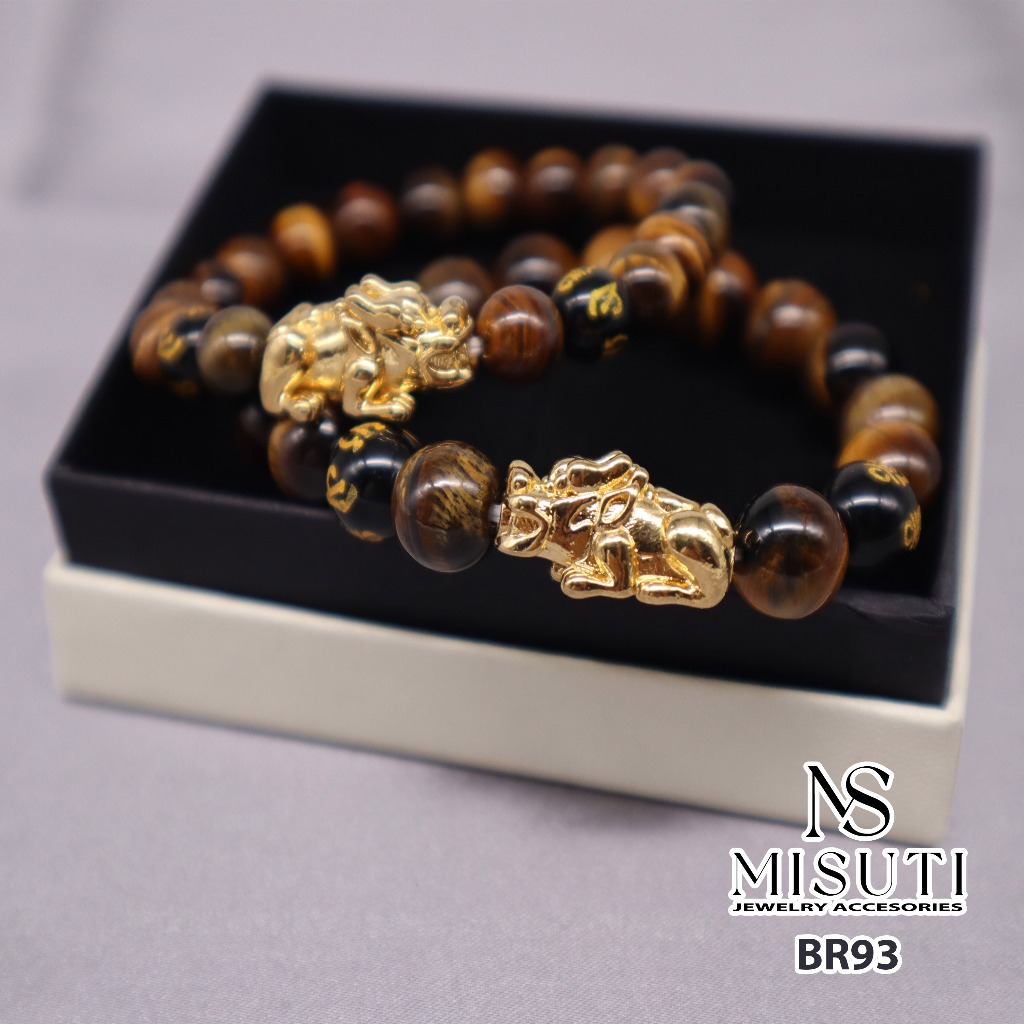 Tiger Eye Mantra Piyao 24GP Bracelet Bring Success In Love, Riches, And ...