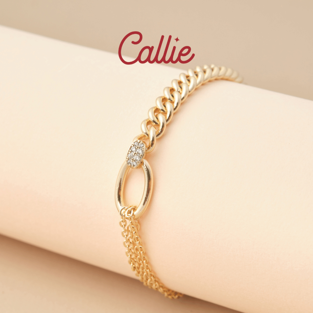 Callie 14k Gold Plated Carrie Gold Bracelet Shop Callie | Shopee Philippines