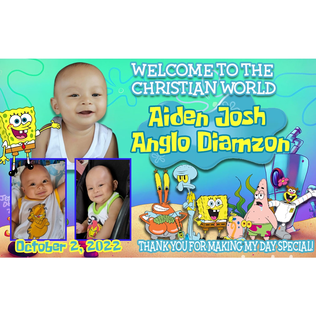 SPONGEBOB CHRISTENING OR BIRTHDAY REF MAGNET SOUVENIRS AND GIVEAWAYS ...