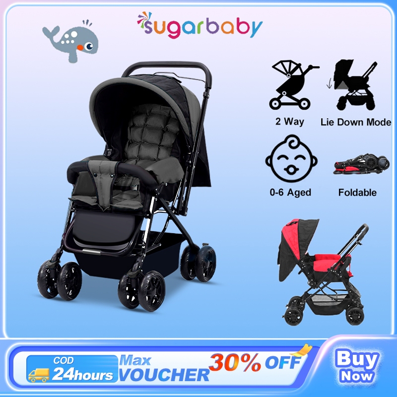 Stroller for Baby Two-Way Foldable Stroller for Toddler with Canopy ...