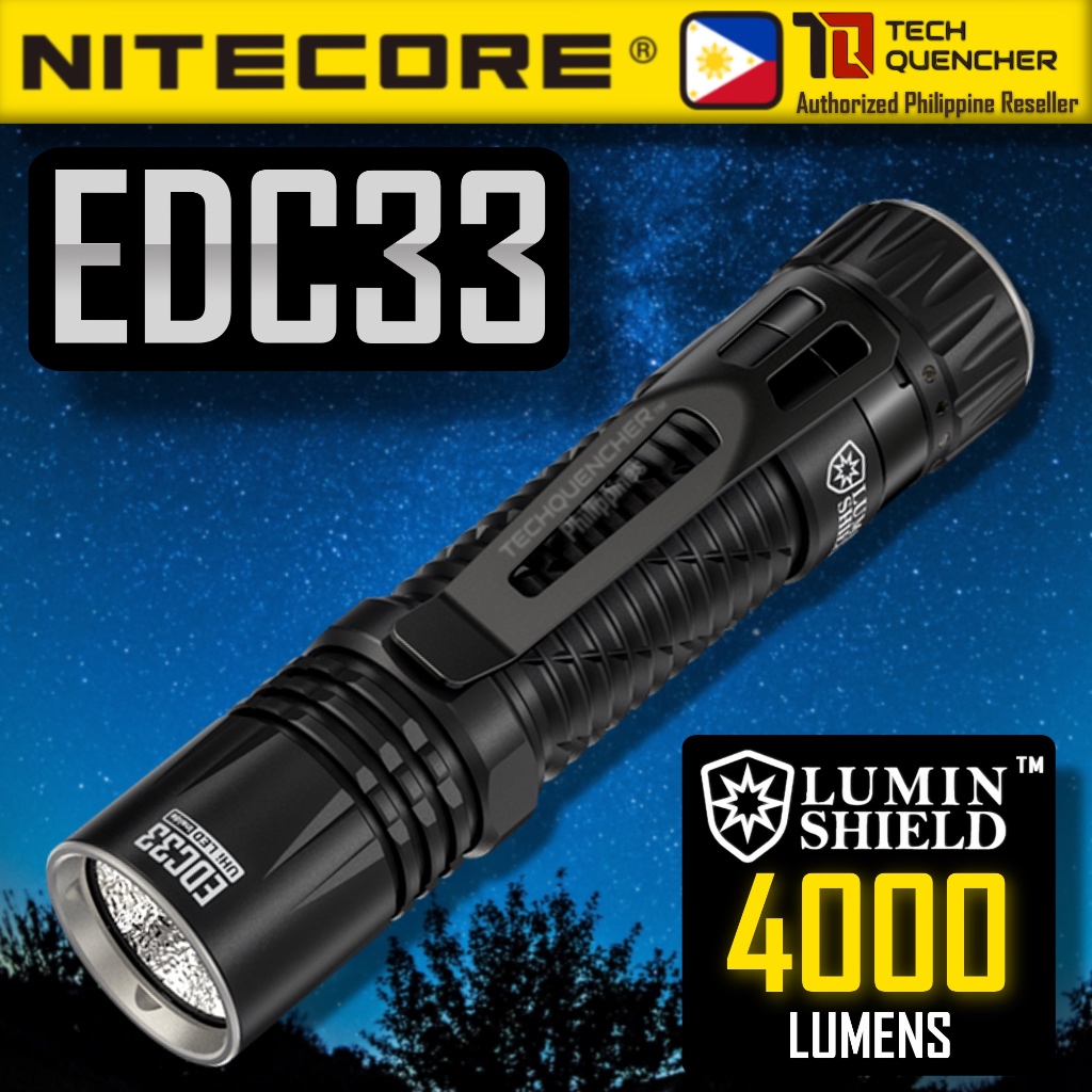 Nitecore EDC33 Flashlight with Lumin Shield - 4000 Lumens - USB-C ...