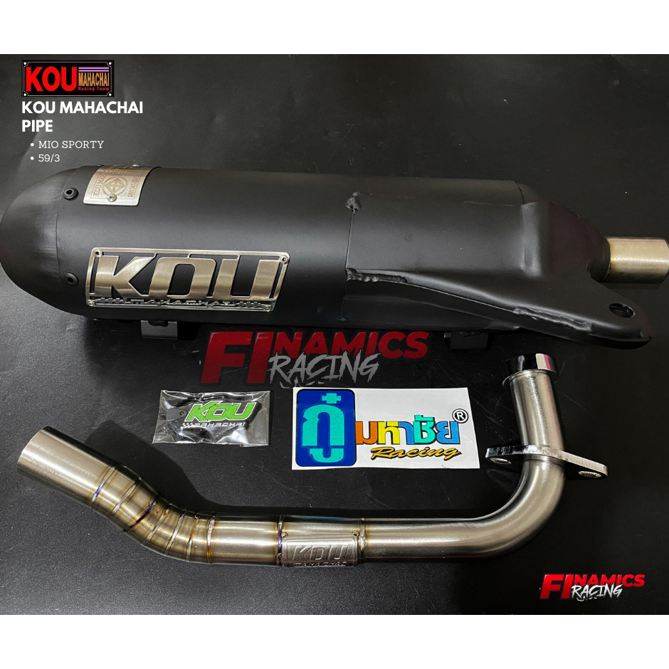 KOU PIPE FOR MIO SPORTY 59/3 STAINLESS TIP 160cc-180cc | Shopee Philippines