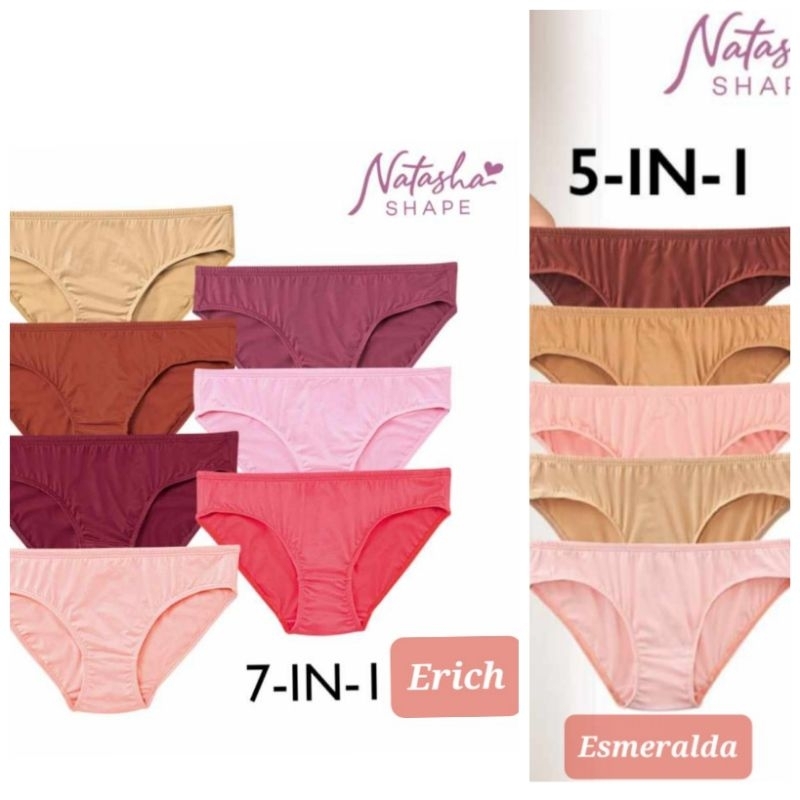 Natasha ERICH 7IN1 or ESMERALDA 5IN1 BASIC BIKINI PANTY NEUTRAL COLORS | Shopee Philippines