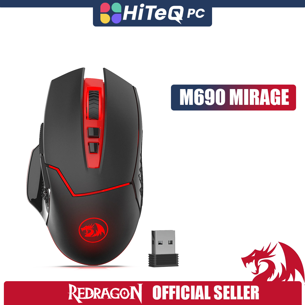 HiteqPC | Redragon M690 Mirage Wireless Gaming Mouse (Black) | Shopee Philippines