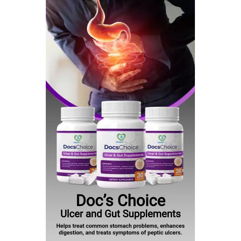 DOC'S CHOICE Ulcer and Guts Supplement, Eases Ulcer and Treats Stomach ...