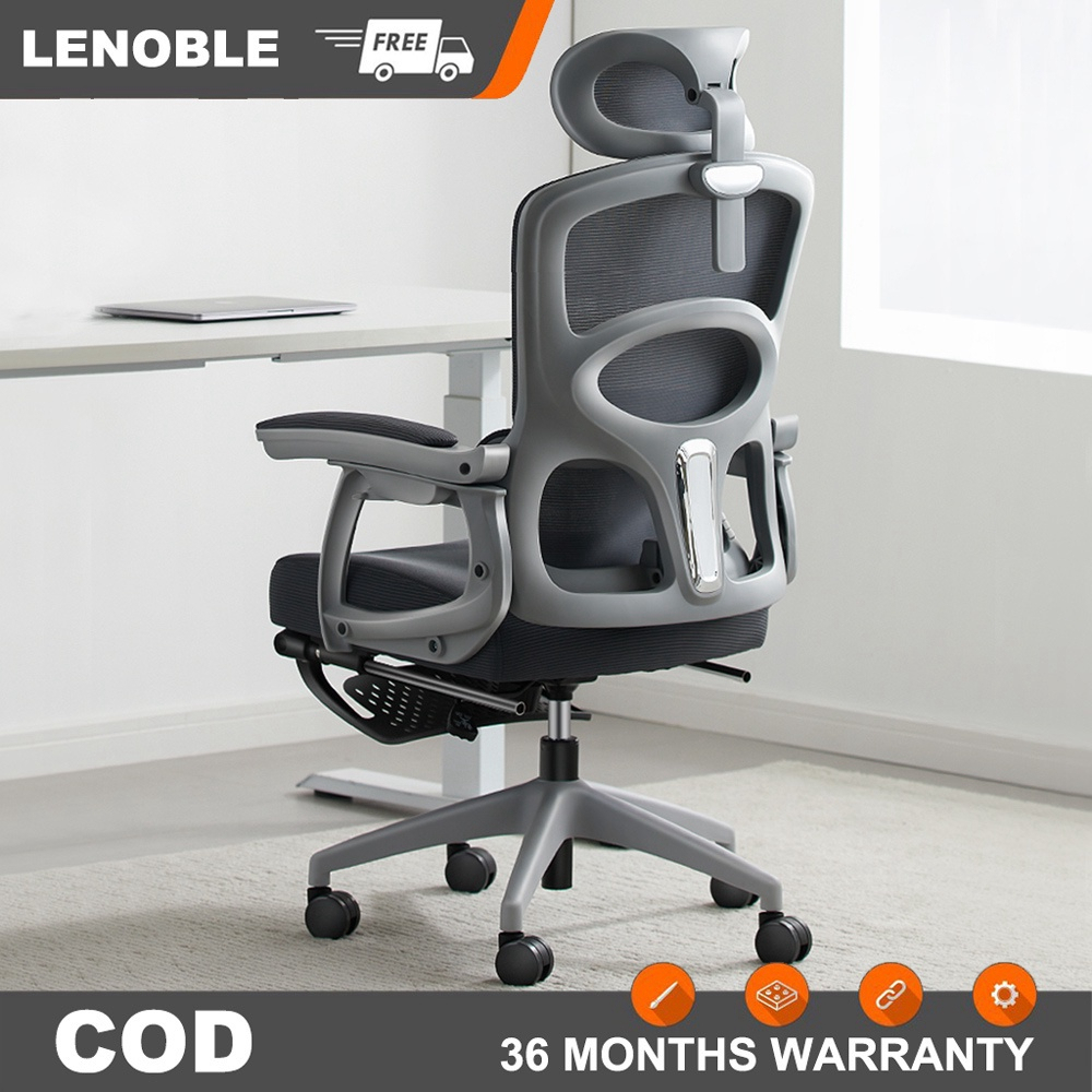 LENOBLE Mesh Office Chair Ergonomic Computer Lounge Chair Reclining ...