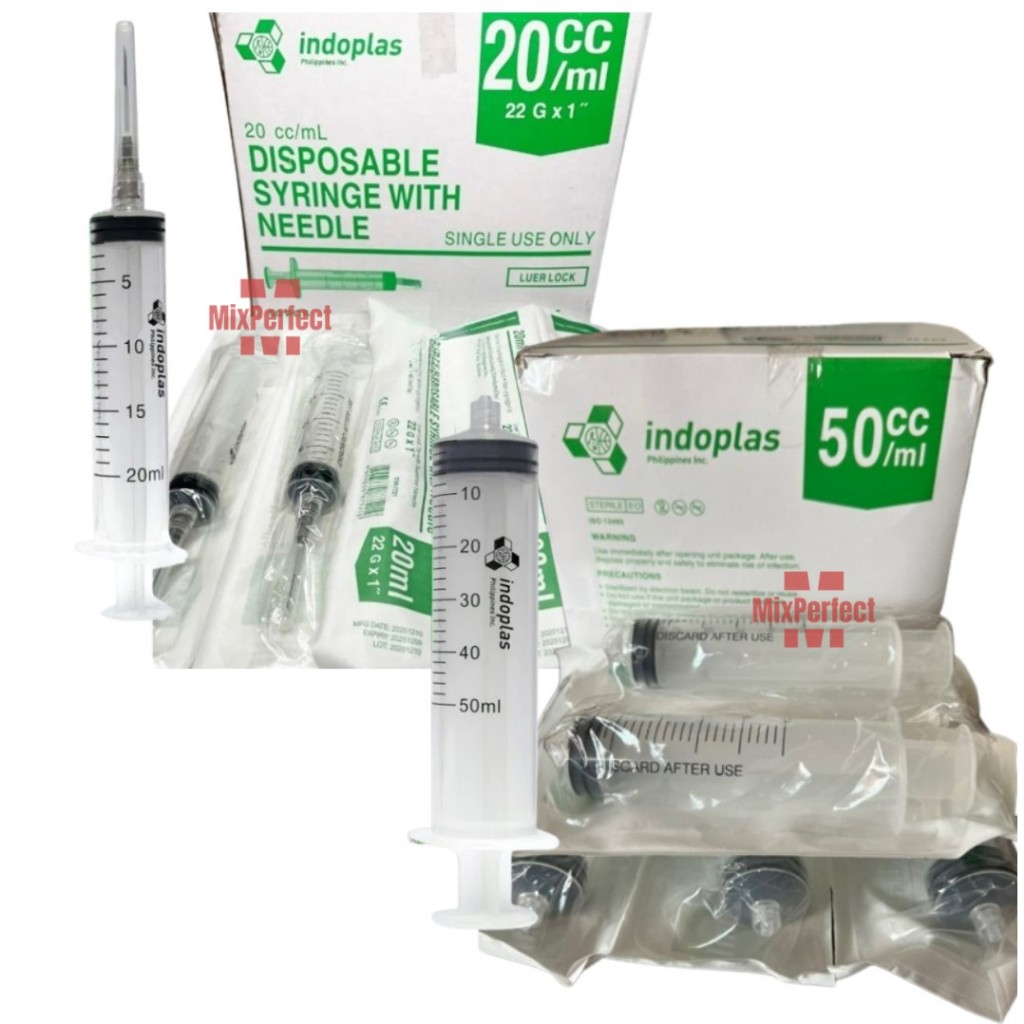 (MIX-J) Indoplas Syringe (20cc, 50cc) per Piece Health>Others | Shopee ...