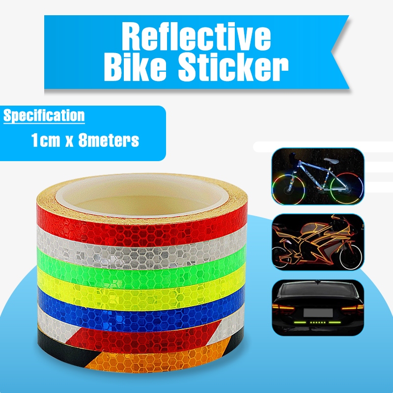 Bicycle PVC Reflective Bike Stickers Car Sticker Safety Warning Durable ...