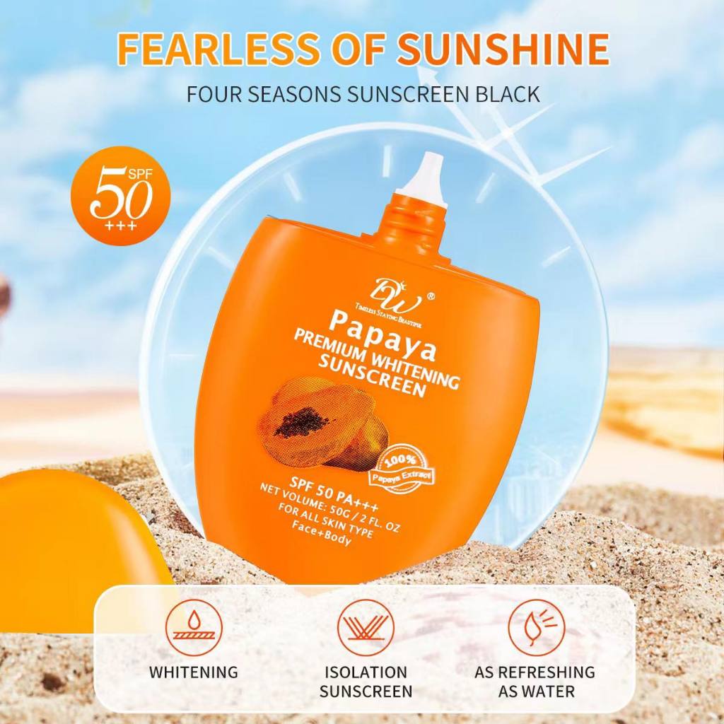 DW Papaya Premium Whitening Sunscreen And Provides High Power SPF50 PA+ ...