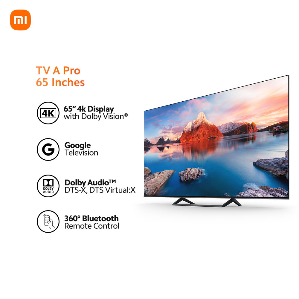 Xiaomi TV A Pro 65 Inch 4K Ultra HD Dolby Audio Premium Metallic Frame ...