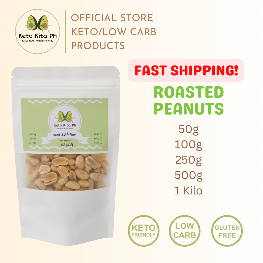 Peanuts Roasted and Unsalted - Keto/Low carb products - HEALTHY NUTS ...