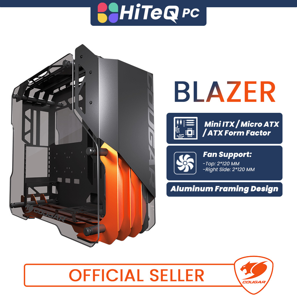 HiteqPC | COUGAR MID-TOWER ALUMINUM / METAL OPEN-FRAME GAMING CASE (M ...
