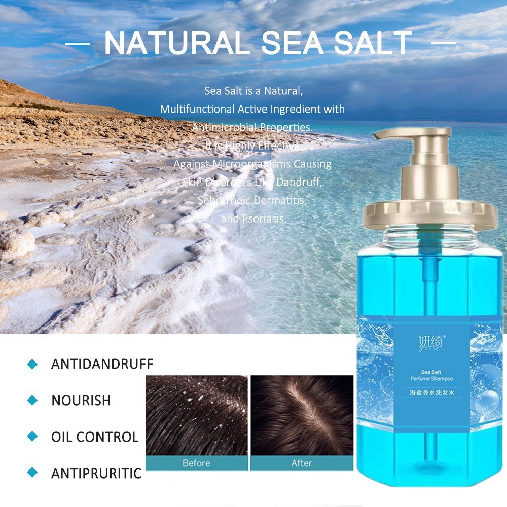Sea Salt Anti-dandruff shampoo 500ML Oil Control Anti Dandruff Shampoo Psoriasis for Scalp ...