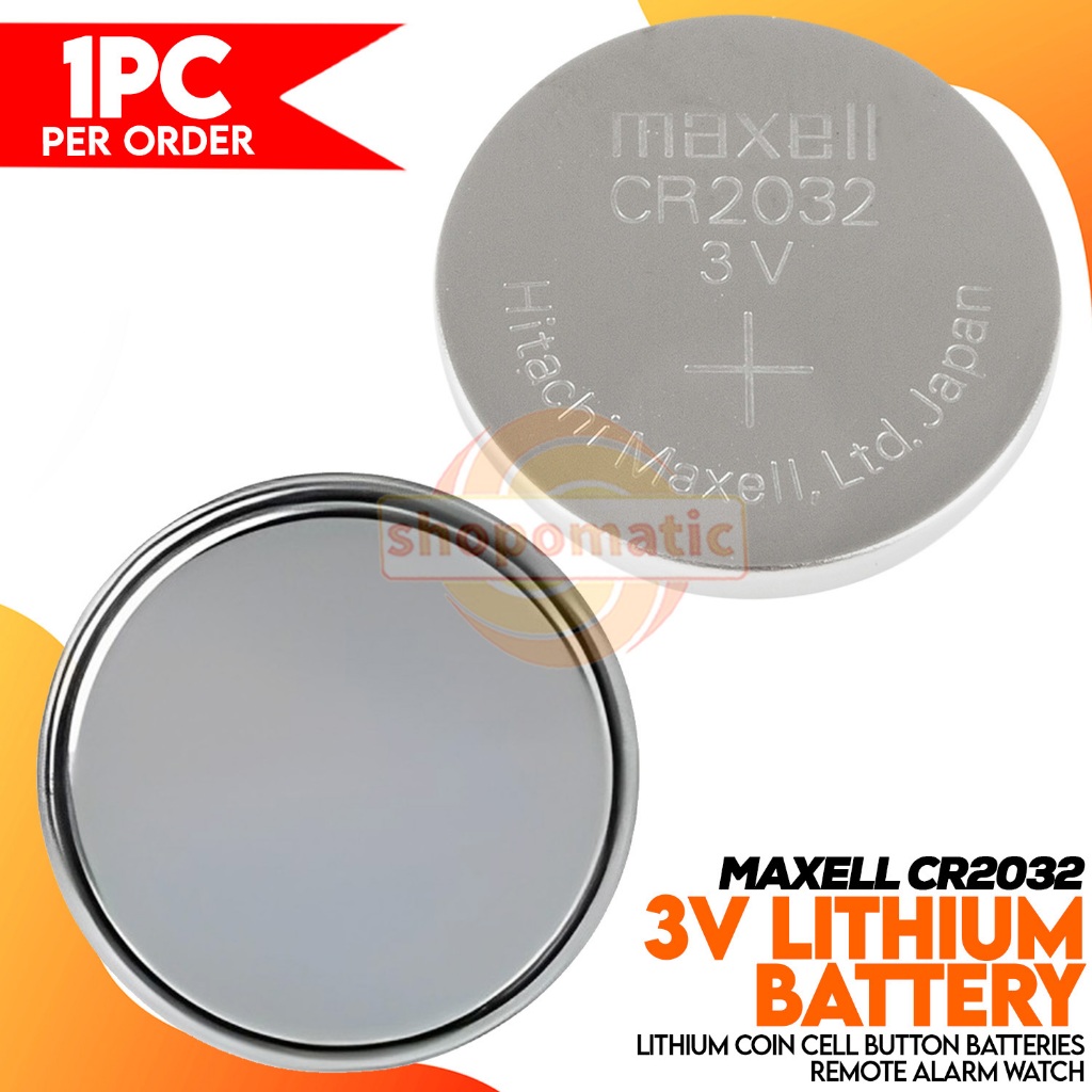 Maxell CR2032 Lithium Coin Cell Battery Maxell 2032 (PER PIECE ...