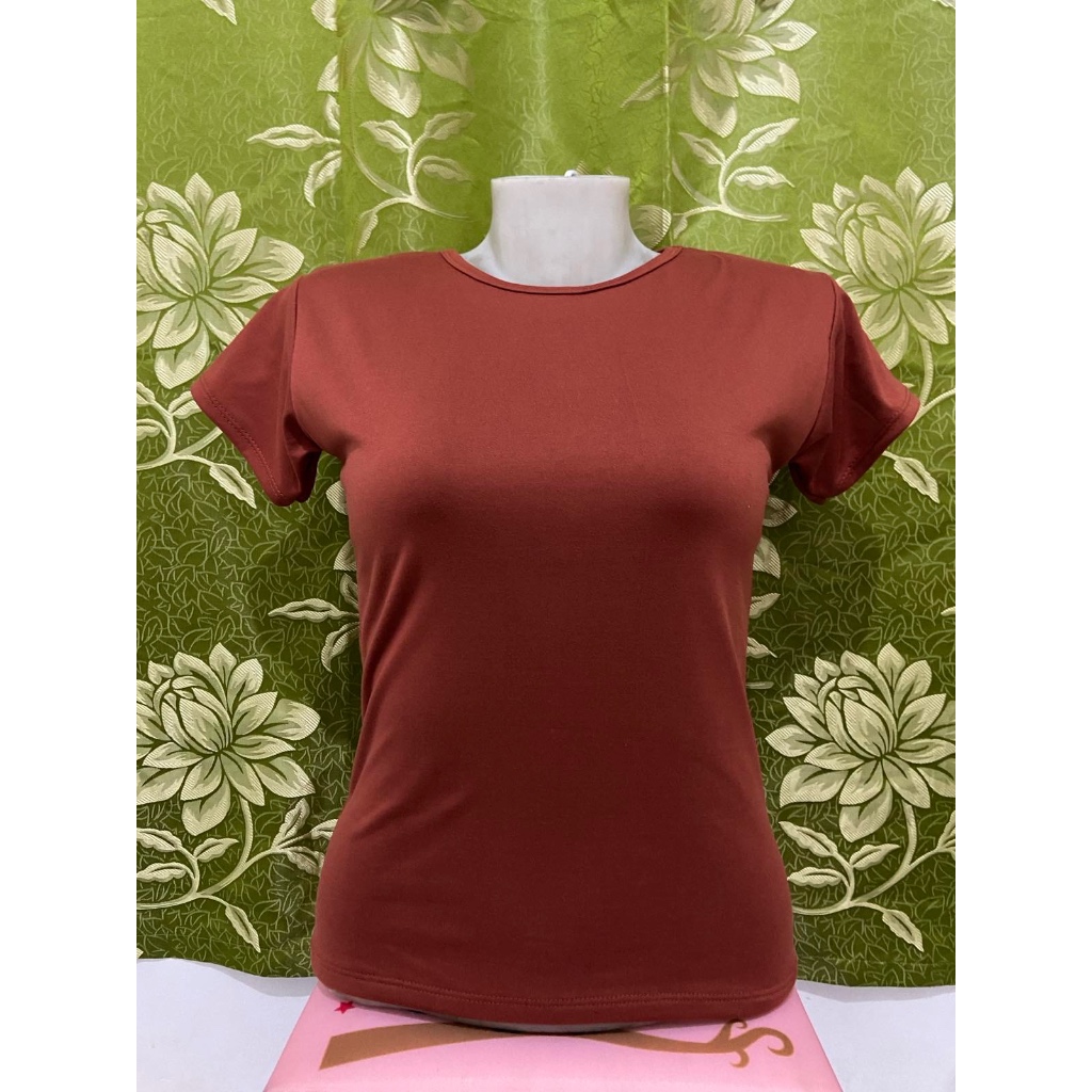 MR&Z BASIC FULL LENGTH DOUBLE LINING COTTON SPANDEX TOP T-SHIRT ROUNDNECK | Shopee Philippines