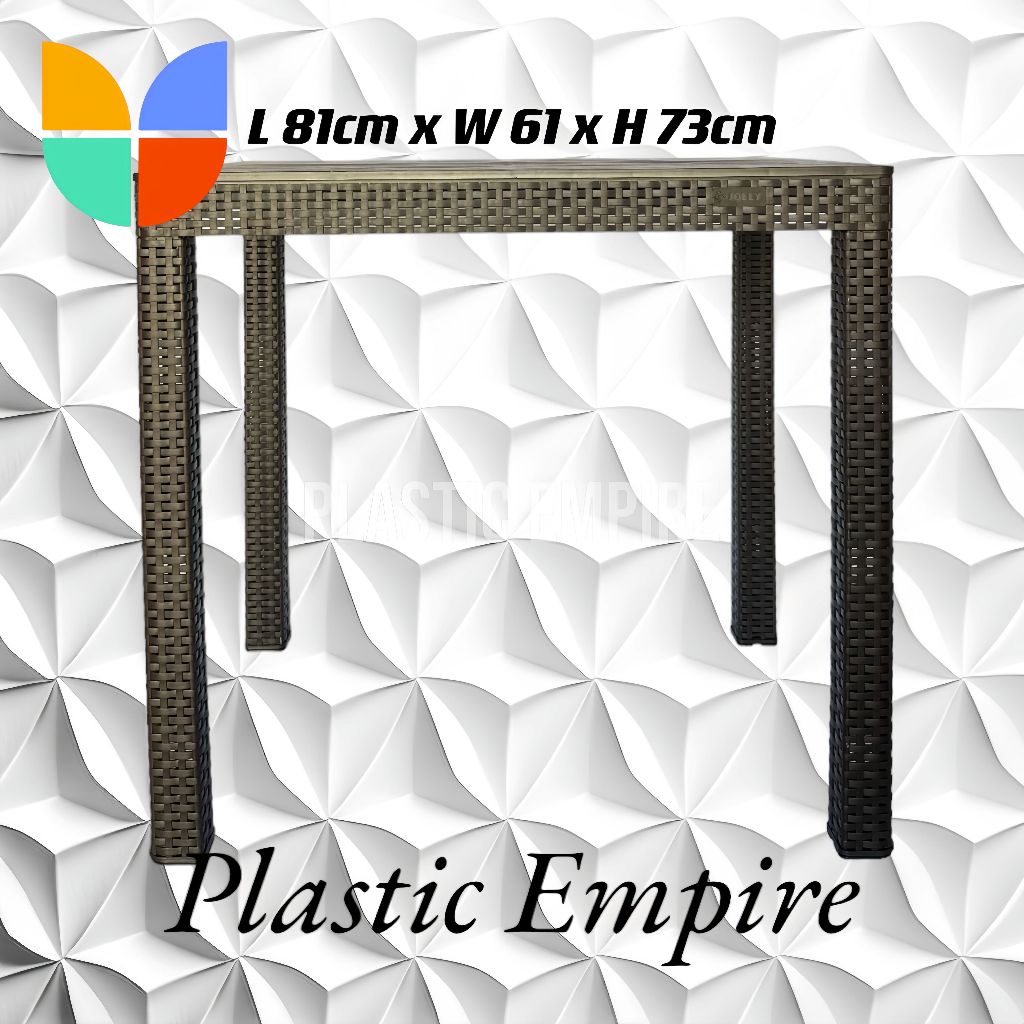 Jolly Heavy duty Plastic High Side Coffee Dining Indoor Outdoor Table ...