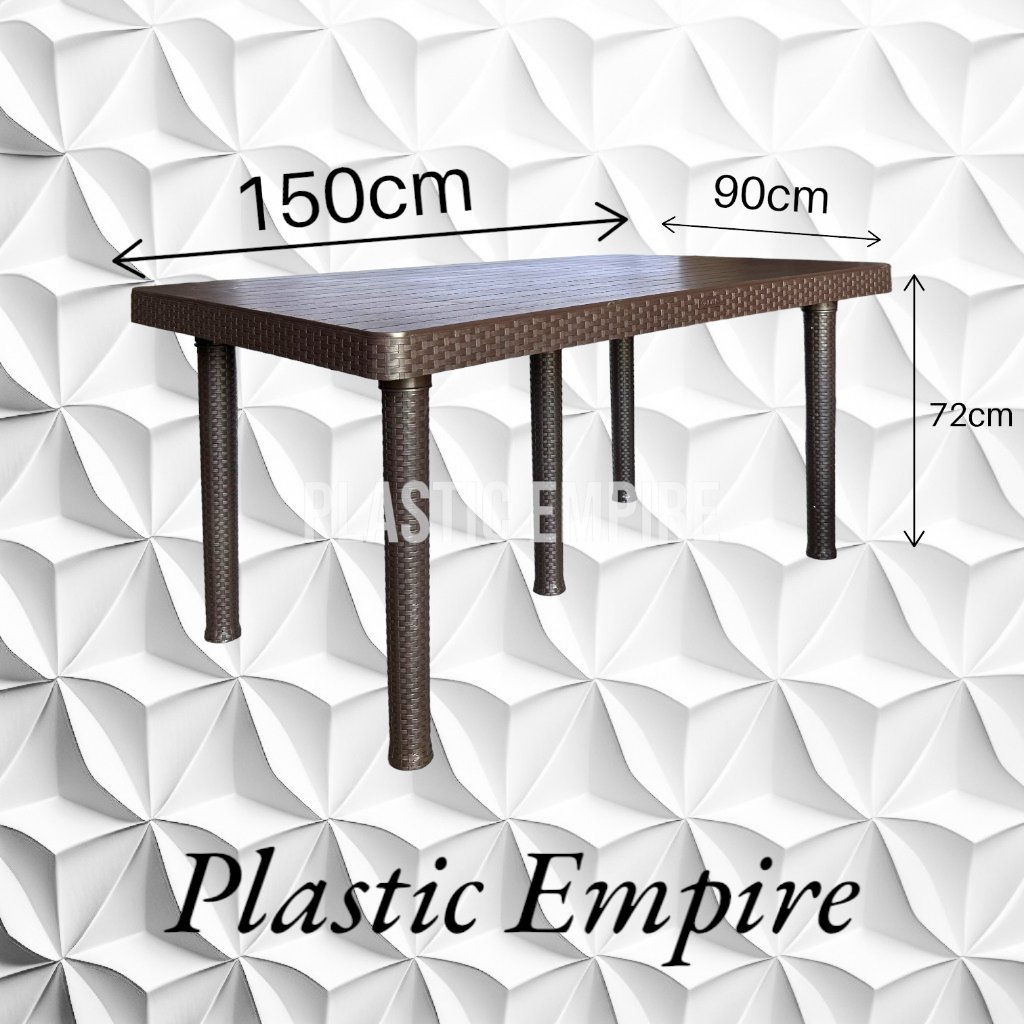 Jolly Plastic High Quality Weaved Rattan Dining Table Eight Seater Shopee Philippines