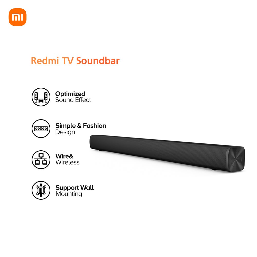 Xiaomi Redmi TV Soundbar Bluetooth 5.0, AUX 3.0mm, SPDIF Home Theater ...