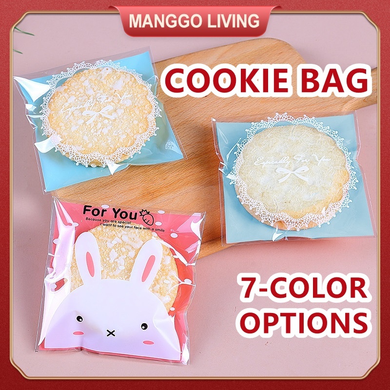 100Pcs Cookies Bag Candy Food Packaging 10x10CM Lace Design Self ...