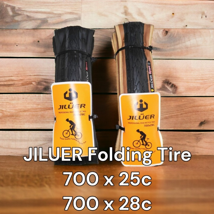 Jiluer Folding Tire for Racer Road Bike Size 700 x 25c / 28c Black ...