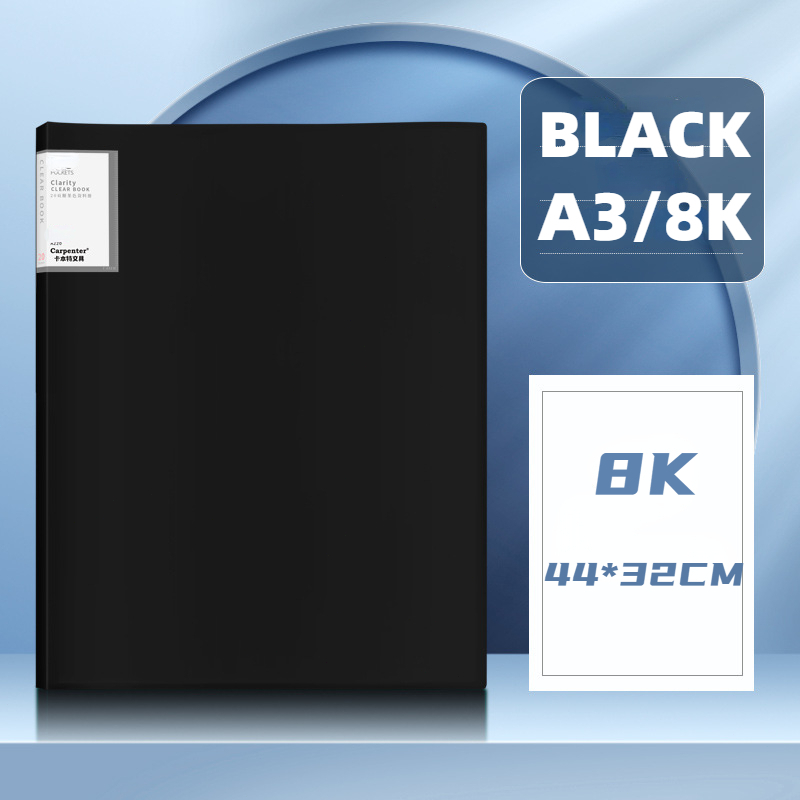 A3 File Folder Paper Storage Multi-layer Document Organizer Clear Book ...