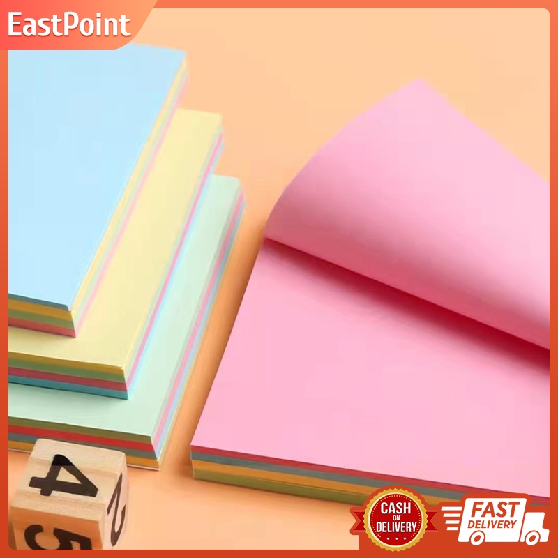 100 Sheets Color Sticky Note Memo Label Sticker Bookmarks Colorful Note ...