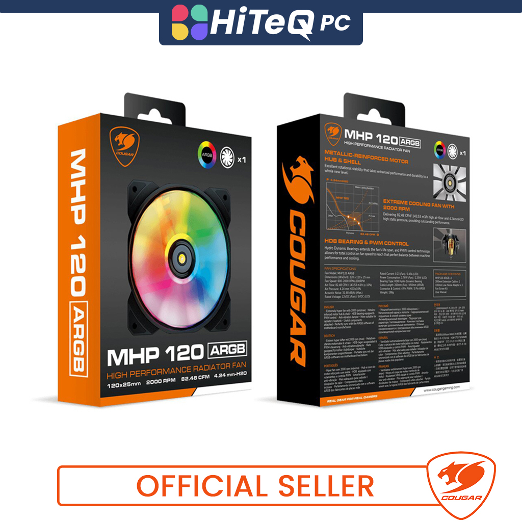 HiteqPC | COUGAR MHP 120 HIGH PERFORMANCE RADIATOR FAN /2000RPM/HDB ...