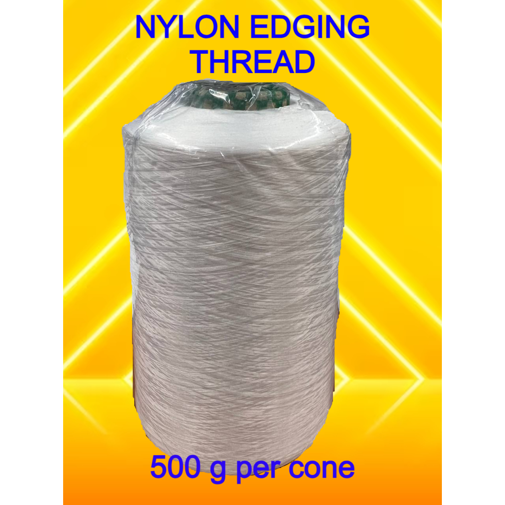 Nylon Edging Thread White 500 g per cone sinulid 20,000 meters ...