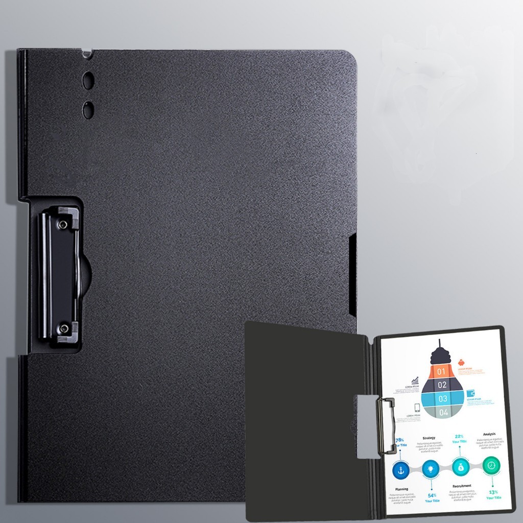 Large A4 Document Folder File Folder Clip Board Horizontal Double Clip ...