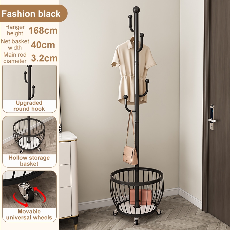 Metal Coat Rack Sabitan ng damit Bedroom Clothes Hanger Rack Bag Rack ...