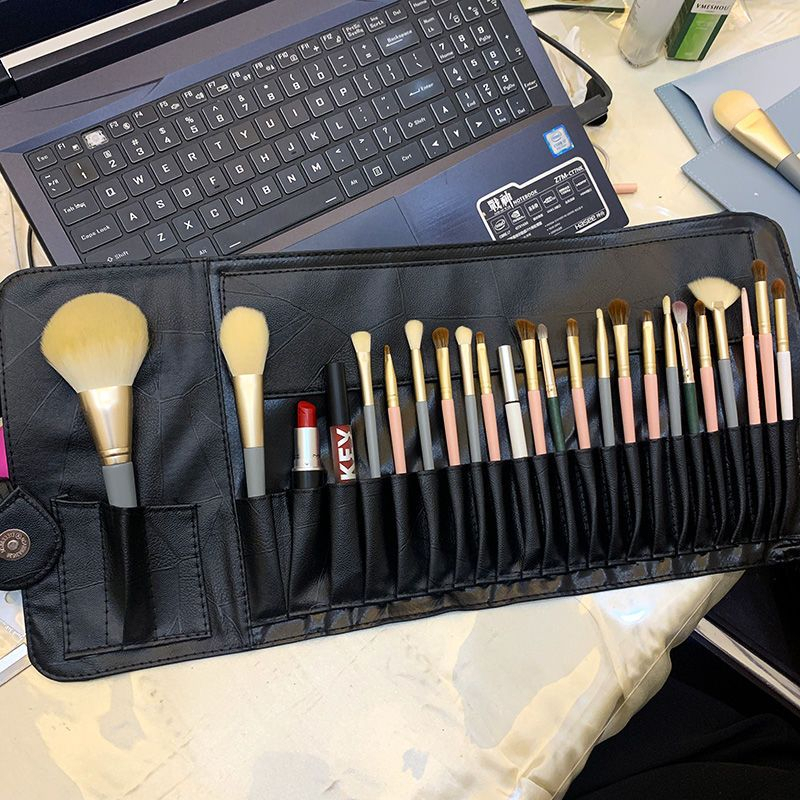 24 Hole Makeup Portable Makeup Brush Storage Dustproof Beauty Tool ...