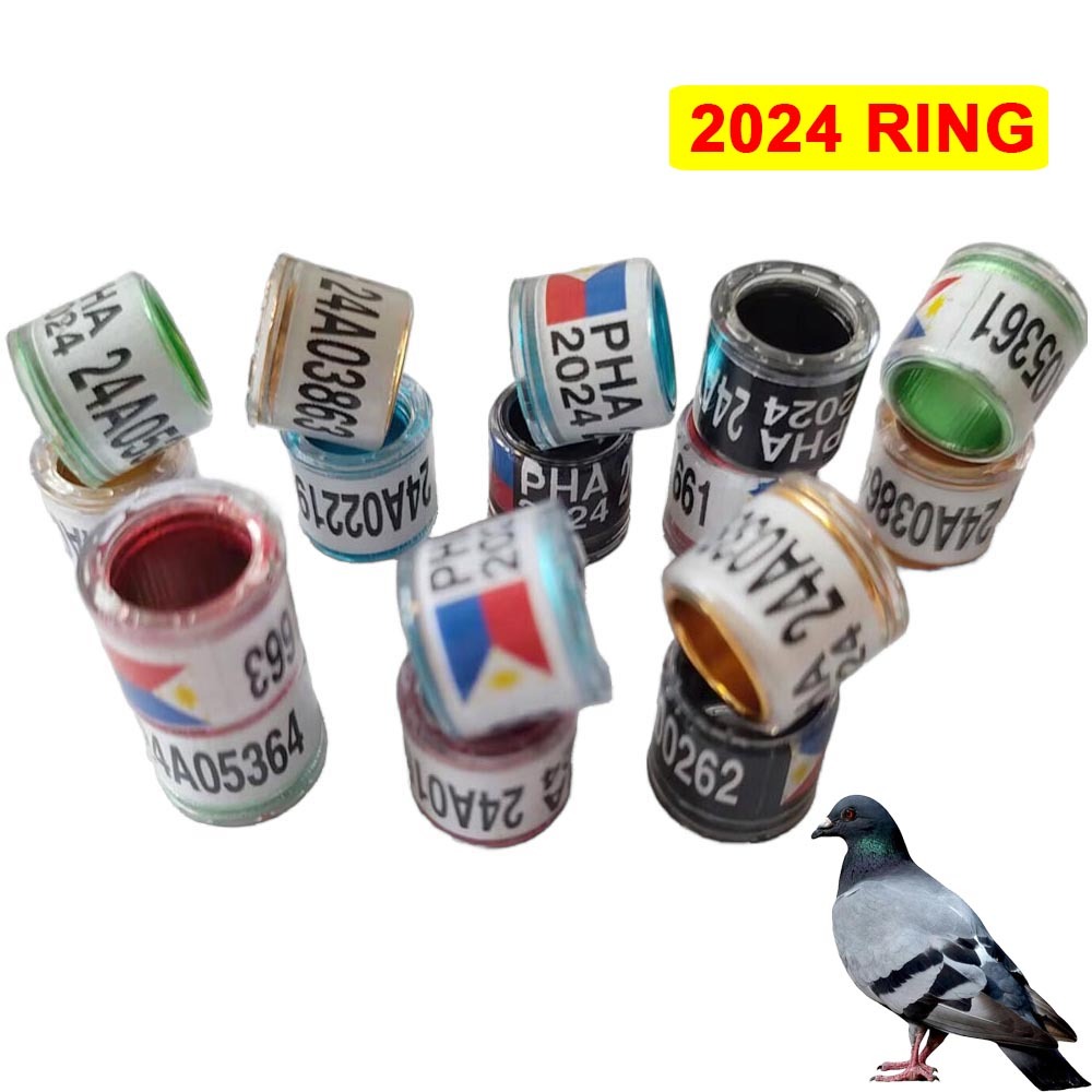 10Pcs 2024 PHA Pigeon Ring 2023 Aluminum Plastic Dove Ring Club ...