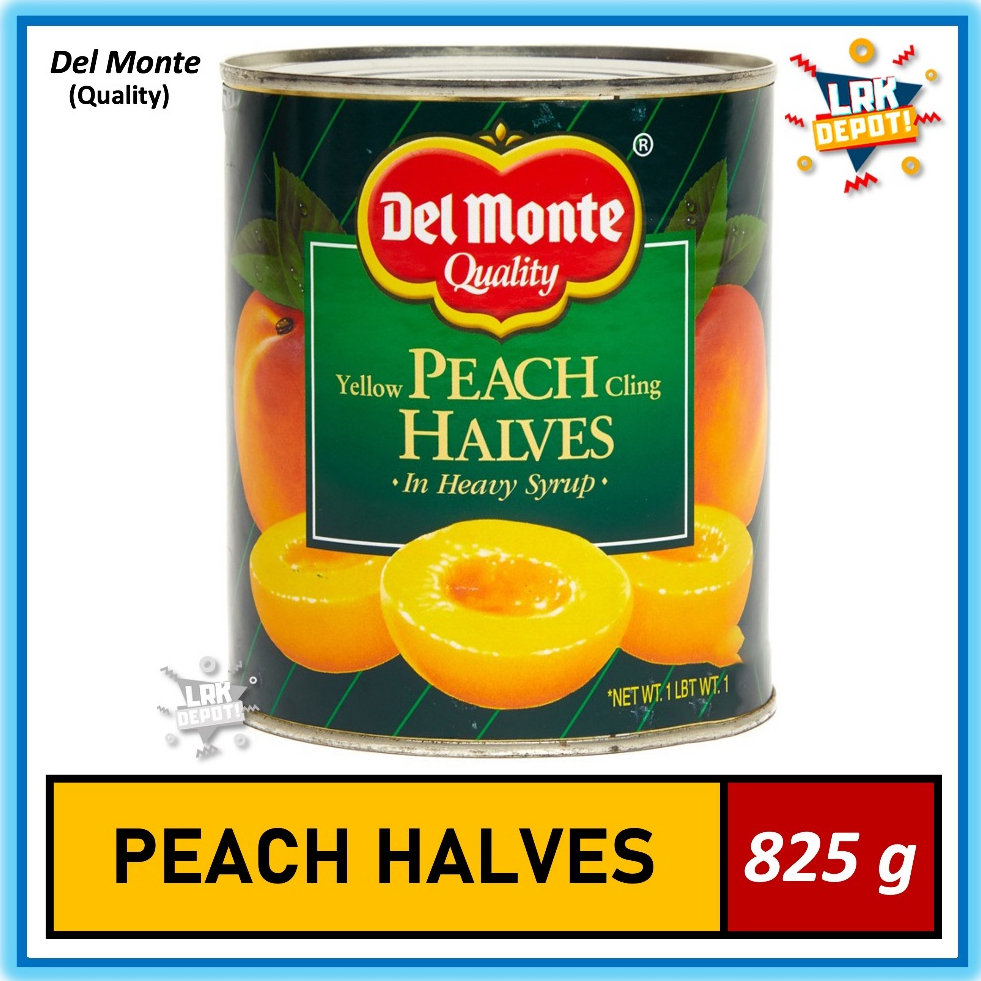 Del Monte Peaches (Yellow Peach Cling Halves in Heavy Syrup) - 825 g ...