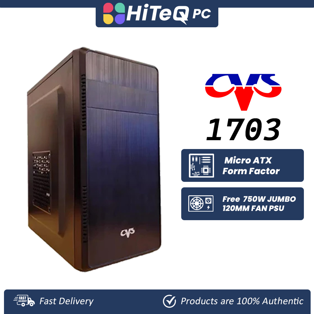 HiteqPC | CVS 1703 COMPUTER CASE WITH 750W JUMBO 120MM FAN PSU / BLACK ...