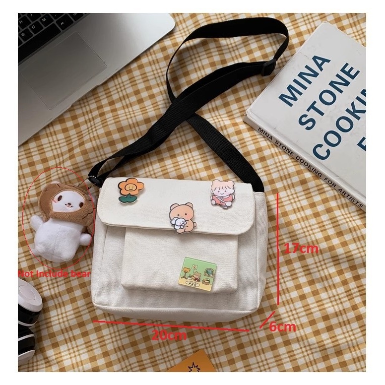 Canvas Shoulder Tote Bag Large Crossbody Bag for Women Men Japanese ...