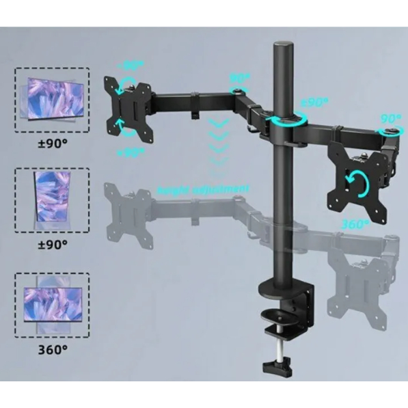 Ultimate Home Office Upgrade: Heavy Duty Dual Monitor Bracket - Full ...