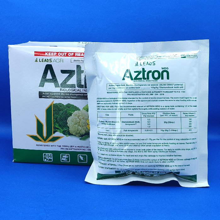 LEADS AGRI AZTRON WDG BIOLOGICAL BT INSECTICIDE (100GX5/500 GRAMS ...