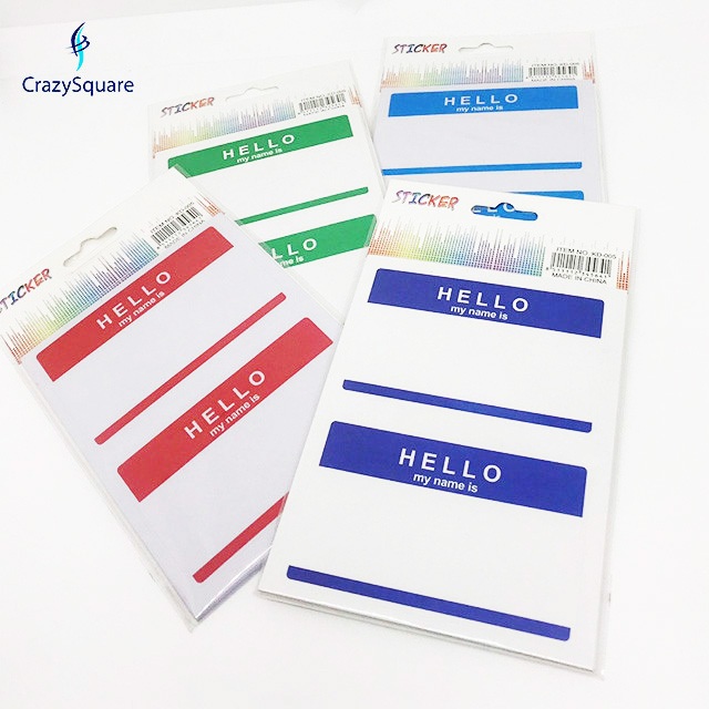 CSQUARE 10Sheets Name Tag Sticker for School and Office KD005 | Shopee ...