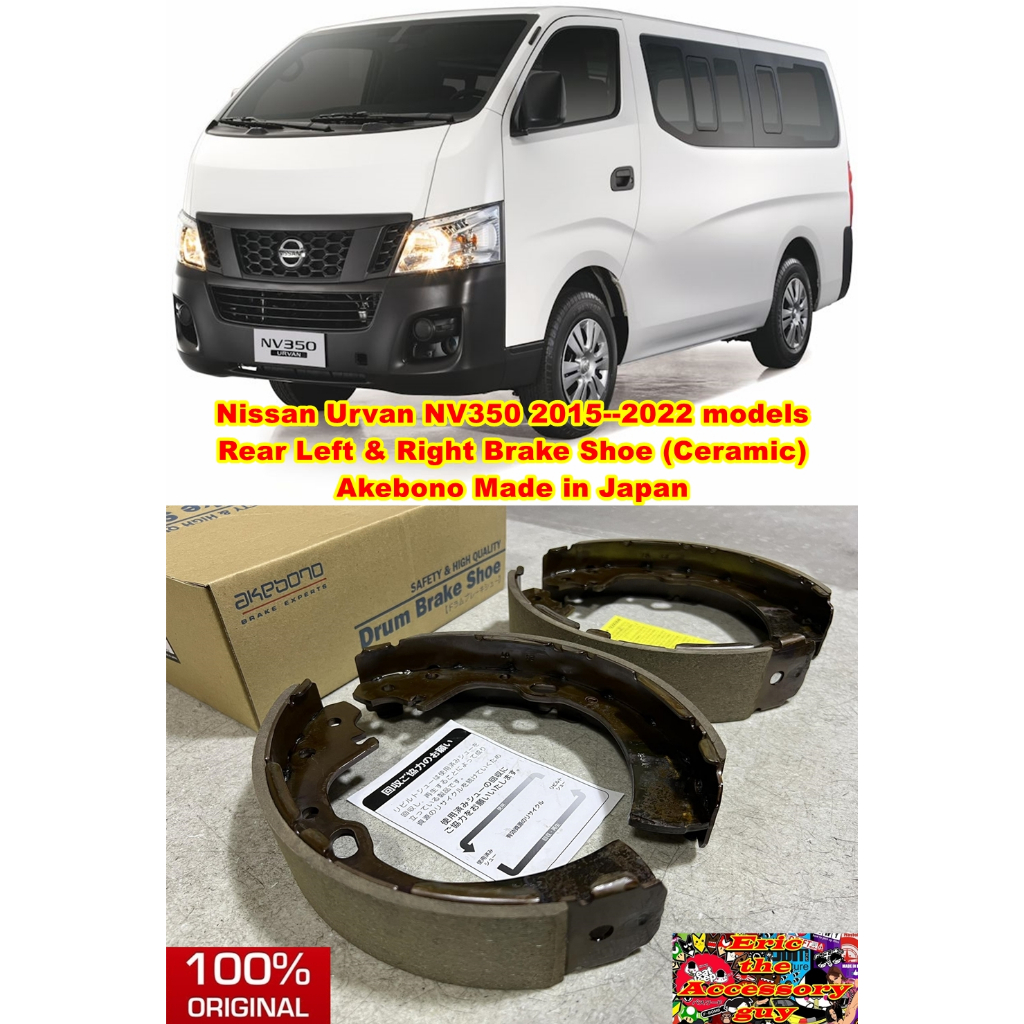 Rear Brake Shoe for Nissan Urvan NV350 2015-2022 (Original Akebono) | Shopee Philippines