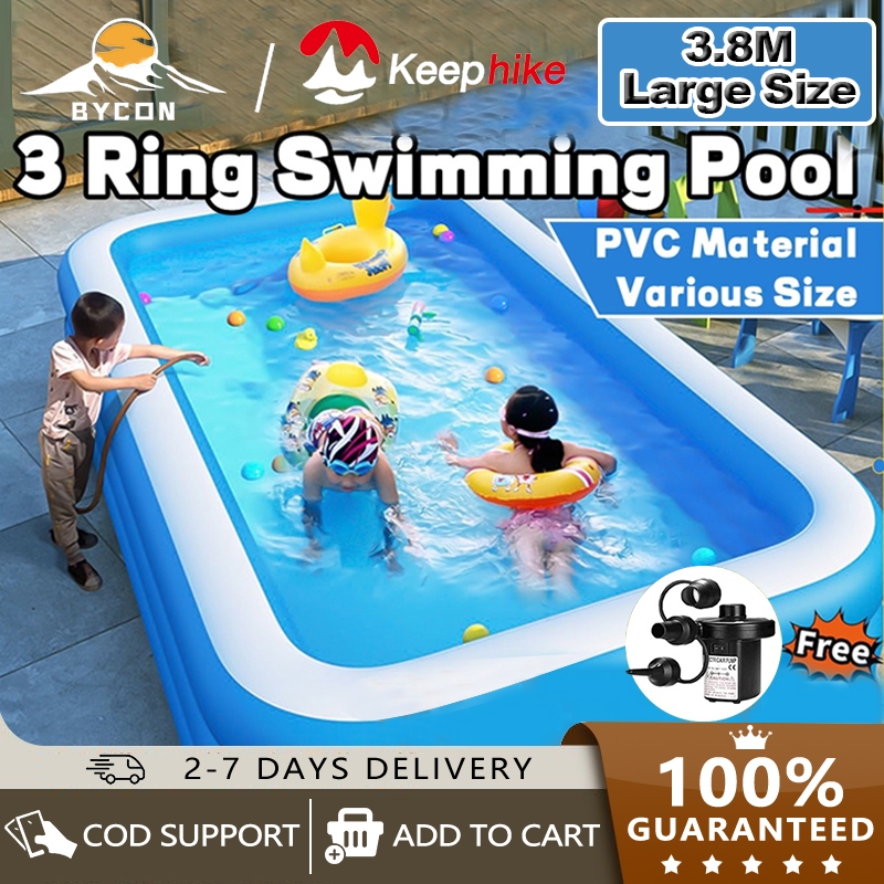 【COD】Home size thickened outdoor baby/adult swimming pool inflatable ...