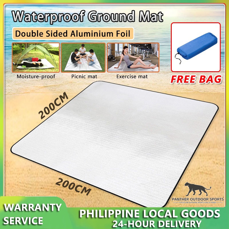 200*200CM Waterproof Ground Mat Camping Double Sided Aluminium Foil ...